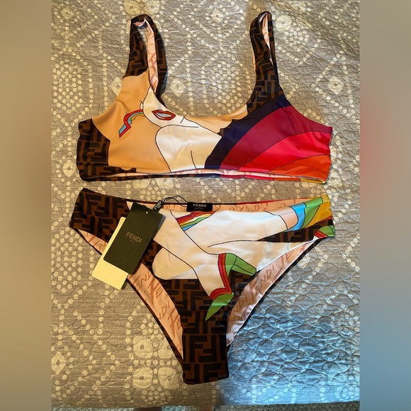 Fendi | Swim | Nwt Fendi 2 Piece Reversible Swimsuit | Poshmark